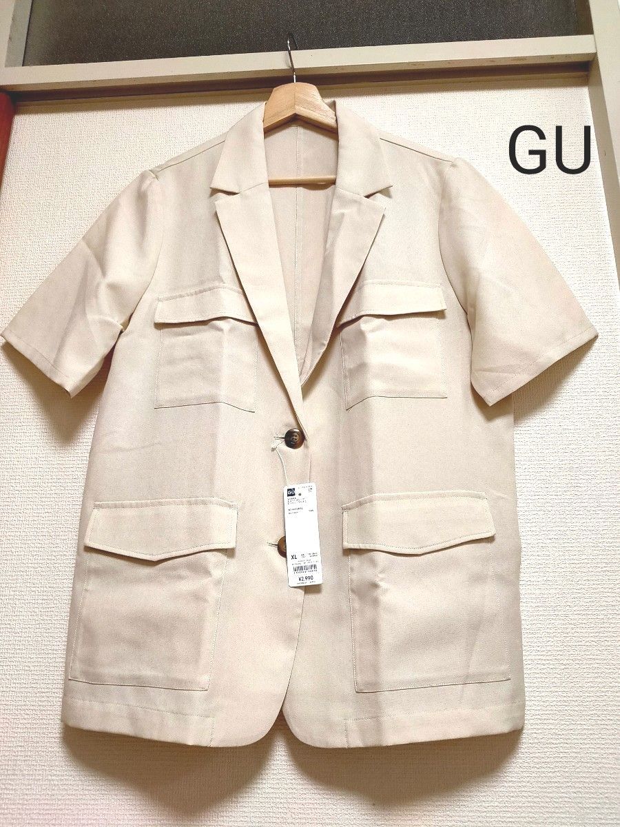 GU WOMEN タグ付き新品 春物 ショートスリーブ ジャケット YG+E GU WOMEN タグ付き新品 春物 ショートスリーブ ジャケット YG+E
