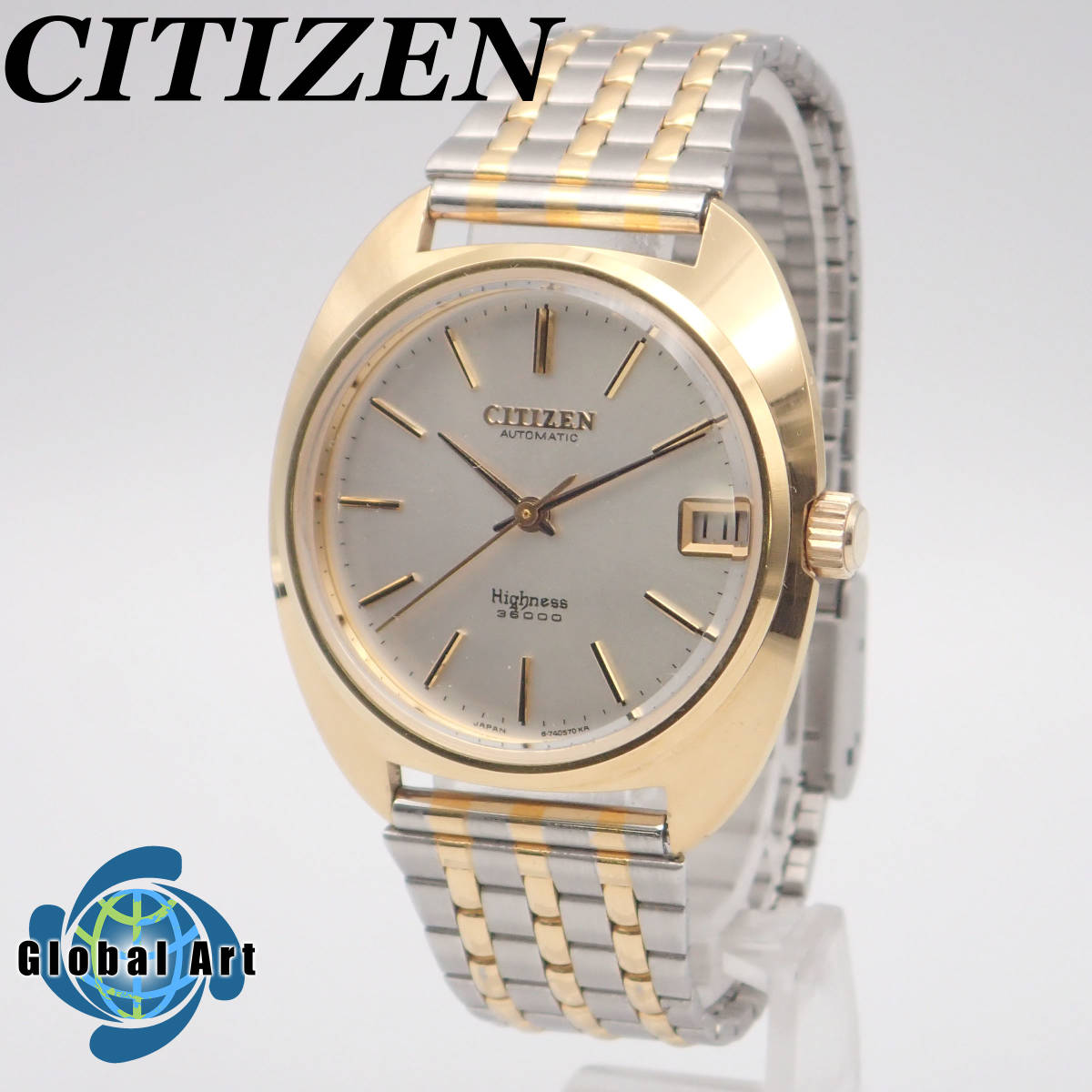 う03123 CITIZEN シチズン/ハイネス/36000/自動巻/メンズ腕時計/デイト/文字盤 シルバー/4-740211(その他)｜売買されたオークション情報、yahooの商品情報を ...