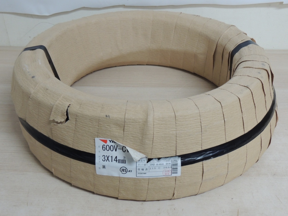 Yahoo!オークション - 未使用 YAZAKI ヤザキ 600V-CV (PbF) 3×14mm 50...