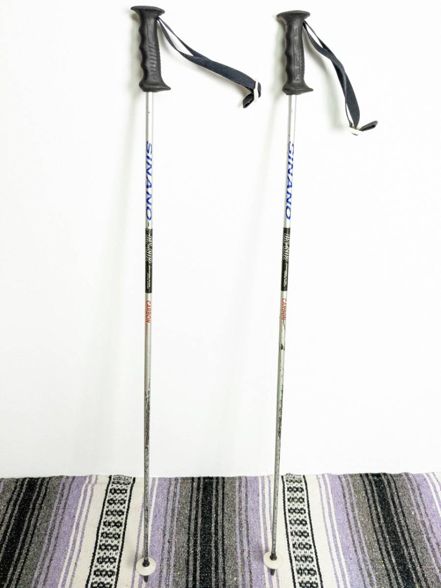 YM4033 SINANO シナノ カーボンポール CX-S02 スキー ストック 125cm CARBON JAPAN NATIONAL SKI TEAM OFFICIAL SUPPLIER ...