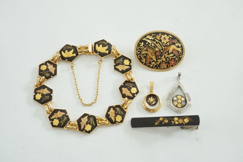 Yahoo!オークション - B386 金工 象嵌 ヴィンテージ ブレスレット ペン...