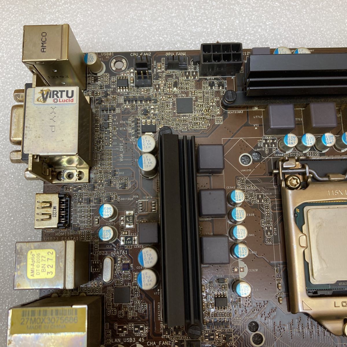 Yahoo!オークション - YK1435 マザーボード ASRock Z77 Pro4-M ／CPU I...