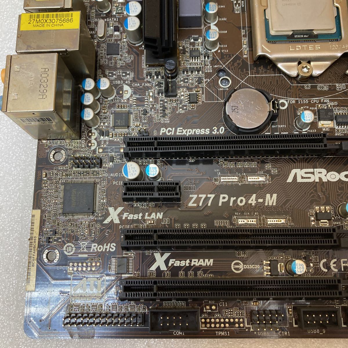YK1435 マザーボード ASRock Z77 Pro4-M CPU Intel Core i7 3770K メモリー16GB クーラー付き 現状品 0311(中古)のヤフオク落札情報