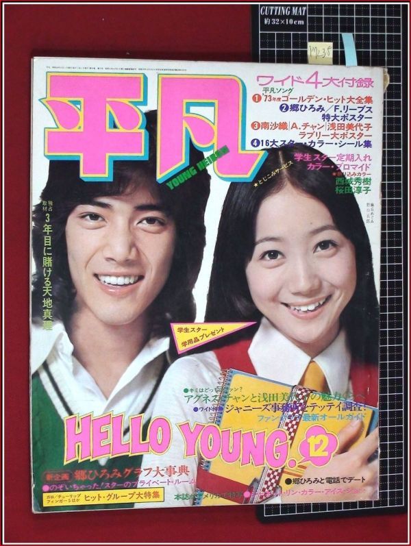 Yahoo!オークション - p7235『月刊平凡 S48年12/1』表紙 浅丘ルリ子/天...