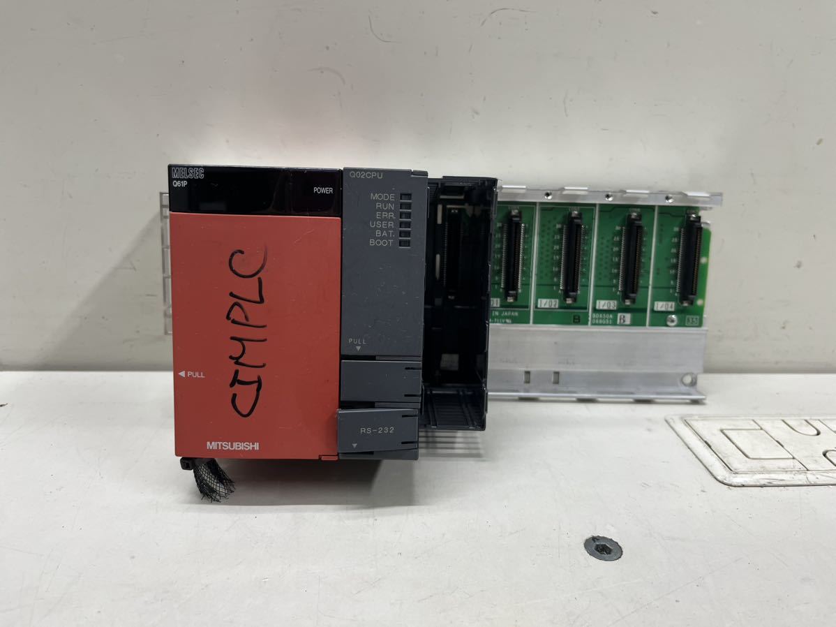 Yahoo!オークション - 25電 MITSUBISHI MELSEC Q35B+Q61P+Q02CPU 3点ま...