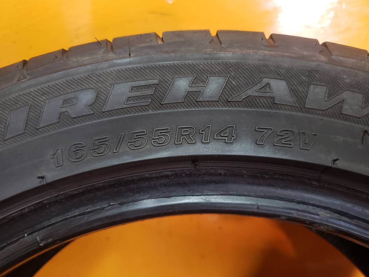 Yahoo!オークション - 【R155】 7.5分山 FIRESTONE FIREHAWK 165/55R14...