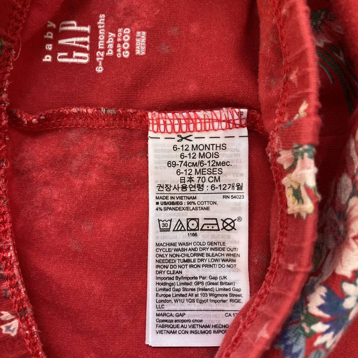 Yahoo!オークション - baby Gap 70 美品 花柄 ズボン パンツ 女の子 ...