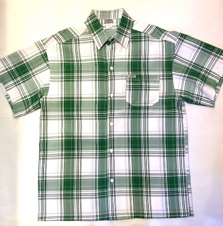 Yahoo!オークション - BH8)CALTOPチェック柄半袖シャツ グリーン×ホワ...