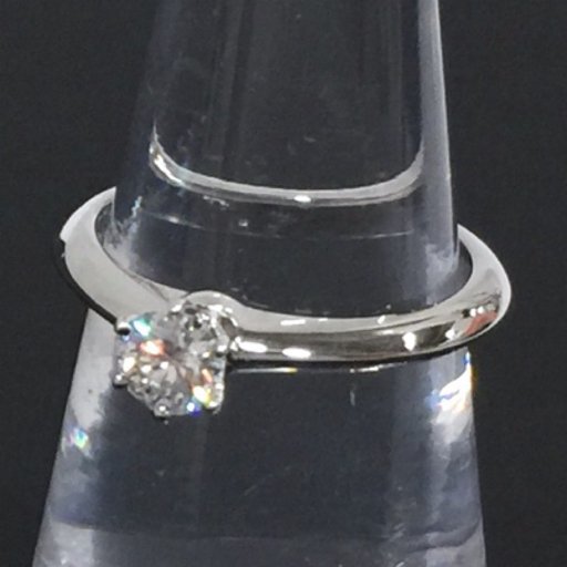 Yahoo!オークション - ティファニー PT950 1P ダイヤモンド 0.27ct リ...