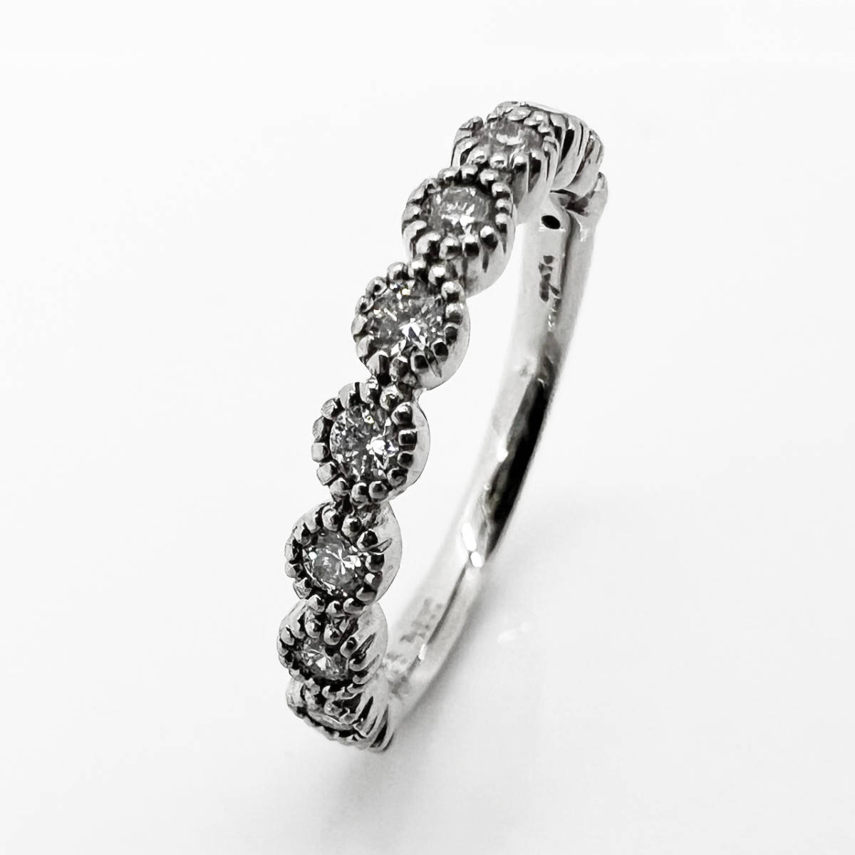 Yahoo!オークション - 1円～ agete アガット 11P ダイヤモンド プラチ...