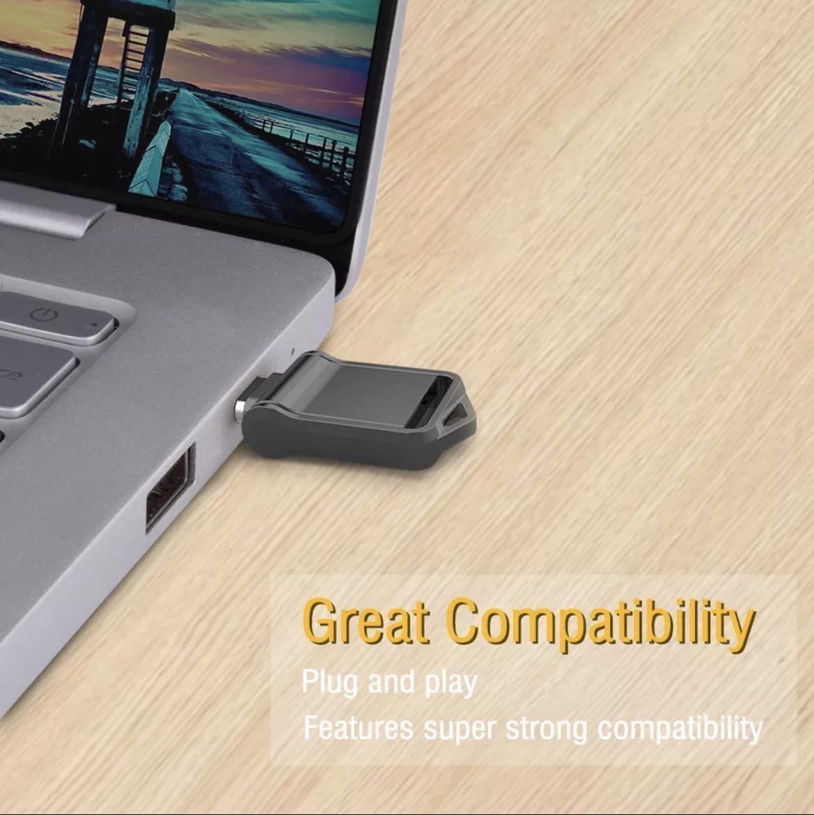 代購代標第一品牌－樂淘letao－USB フラッシュドライブ3.0 type C USB タイプC 切り替え シルバー 2TB