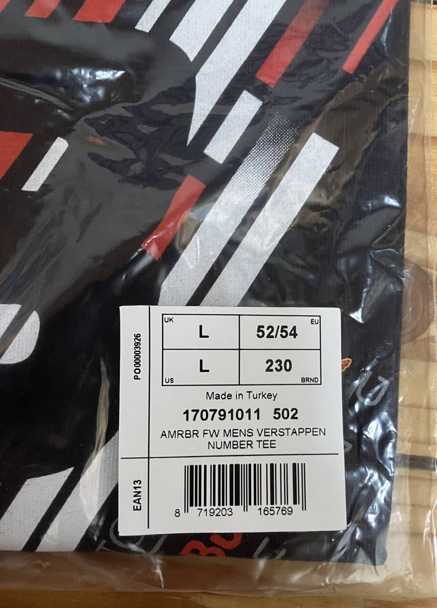 日本代購代標第一品牌【樂淘letao】－F1 アストンマーチン・レッドブル・レーシング #33 マックス-フェルスタッペン ナンバー Tシャツ 欧州Lサイズ 新品未開封品 RB13 14