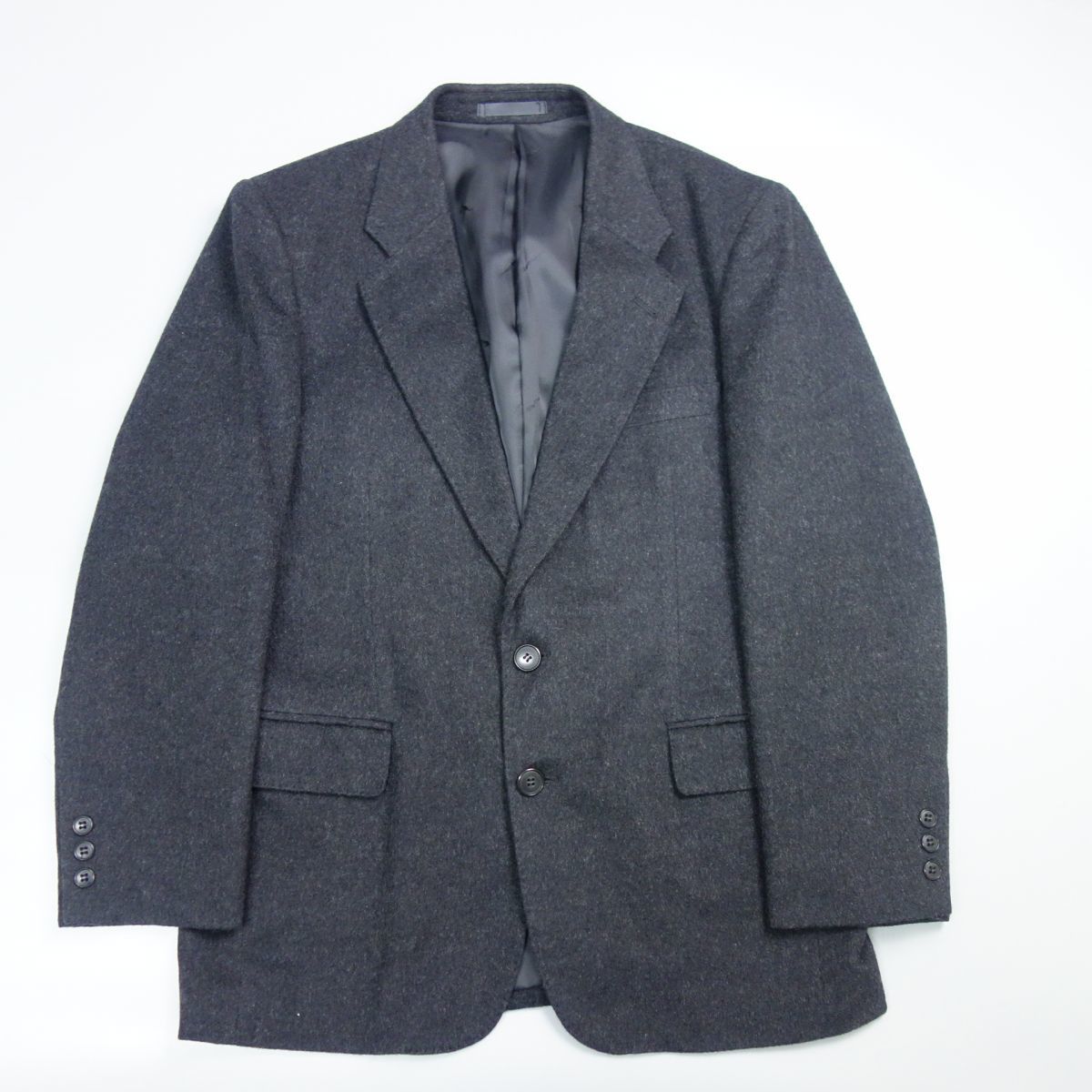 極美品 Moorbrook ムーアブルック カシミヤ100％ 2Bテーラードジャケット グレー メンズ A6 - 购够网