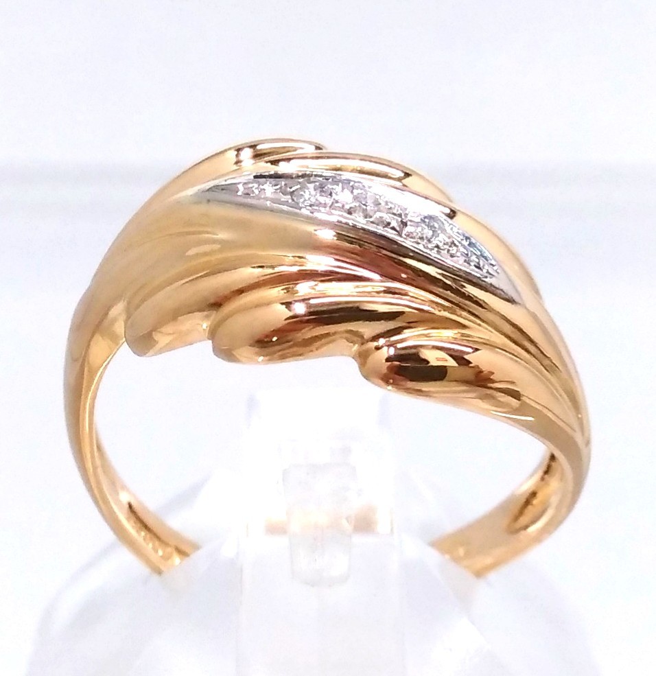 Yahoo!オークション - 【新品仕上げ済】 Pt900 K18 ダイヤモンド 0.03c...