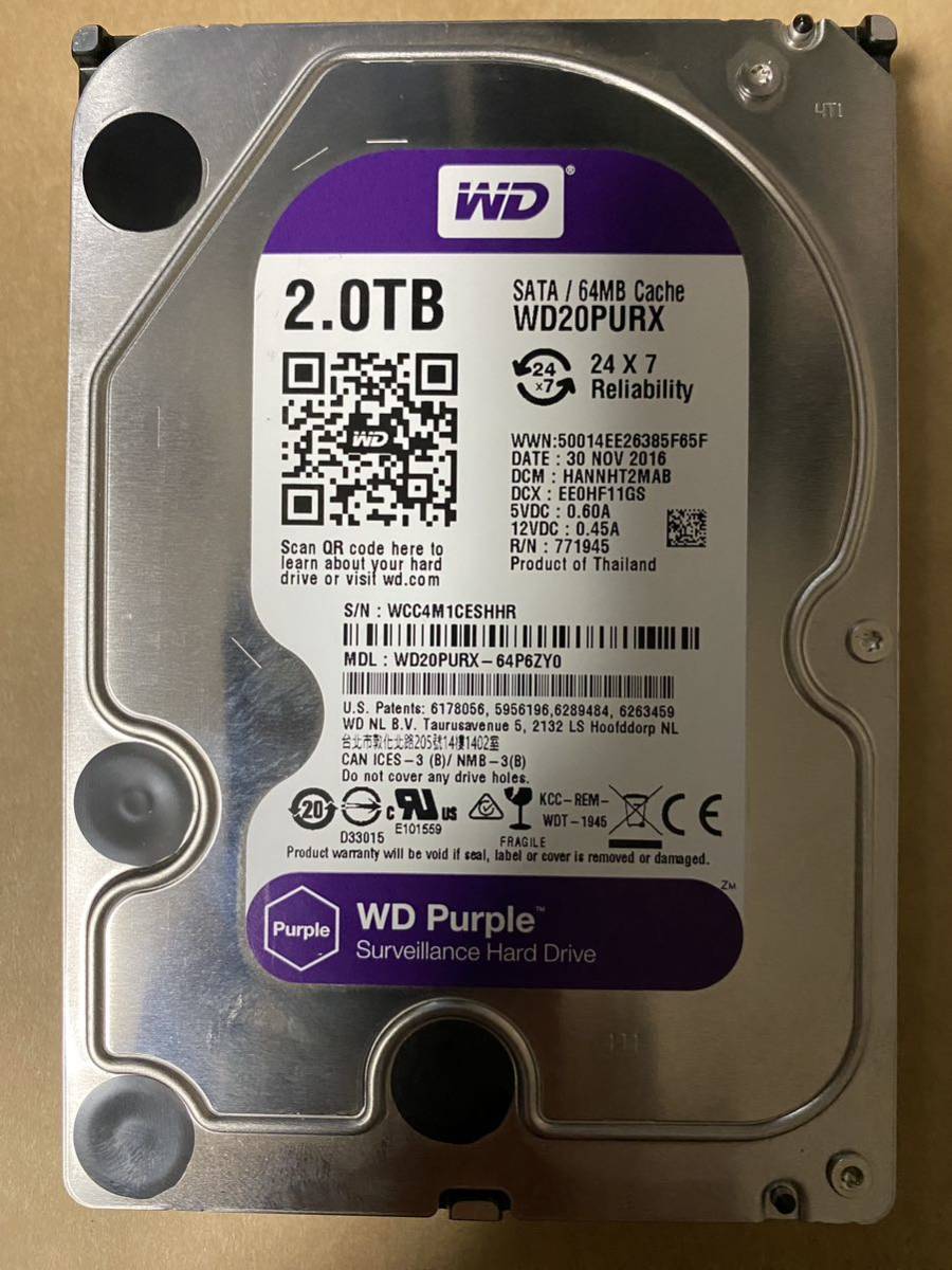 Yahoo!オークション - Western Digital SATA HDD 2TB purple WD20PURX