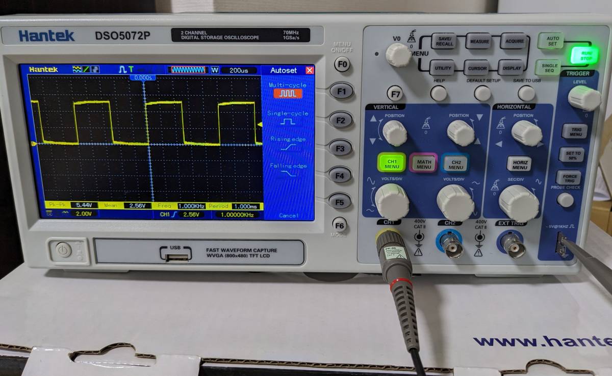 Yahoo!オークション - 【返品可】Hantek オシロスコープ DSO5072P 70MH...