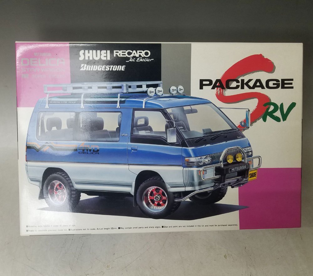 代購代標第一品牌－樂淘letao－G 414 AOSHIMA アオシマ 1/24 DELICA SUPER EXCEED デリカ スターワゴン スーパーエクシード 4WD 未組立