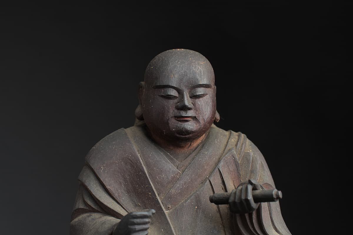 Yahoo!オークション - EI893 時代 仏教美術【六十六代 日薪 花押】木造...