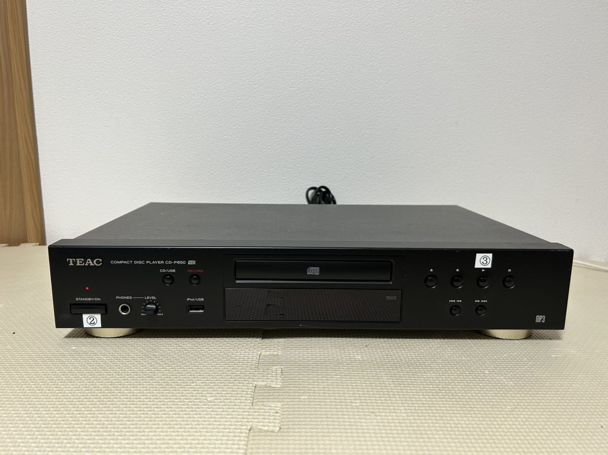 TEAC/ティアック CDプレーヤー CD-P650 2013年製 通電確認済 ジャンク品(一般)｜売買されたオークション情報、yahooの商品情報をアーカイブ公開 - オークファン ...