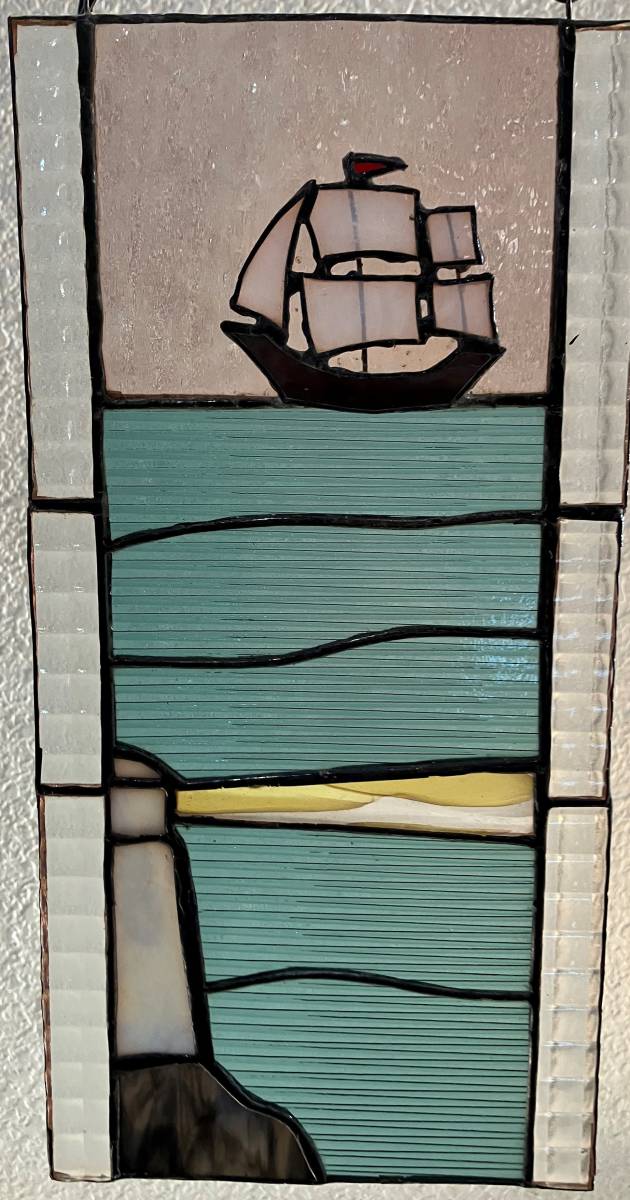 Yahoo!オークション - 1127 ステンドガラス パネル 帆船2 ＃113