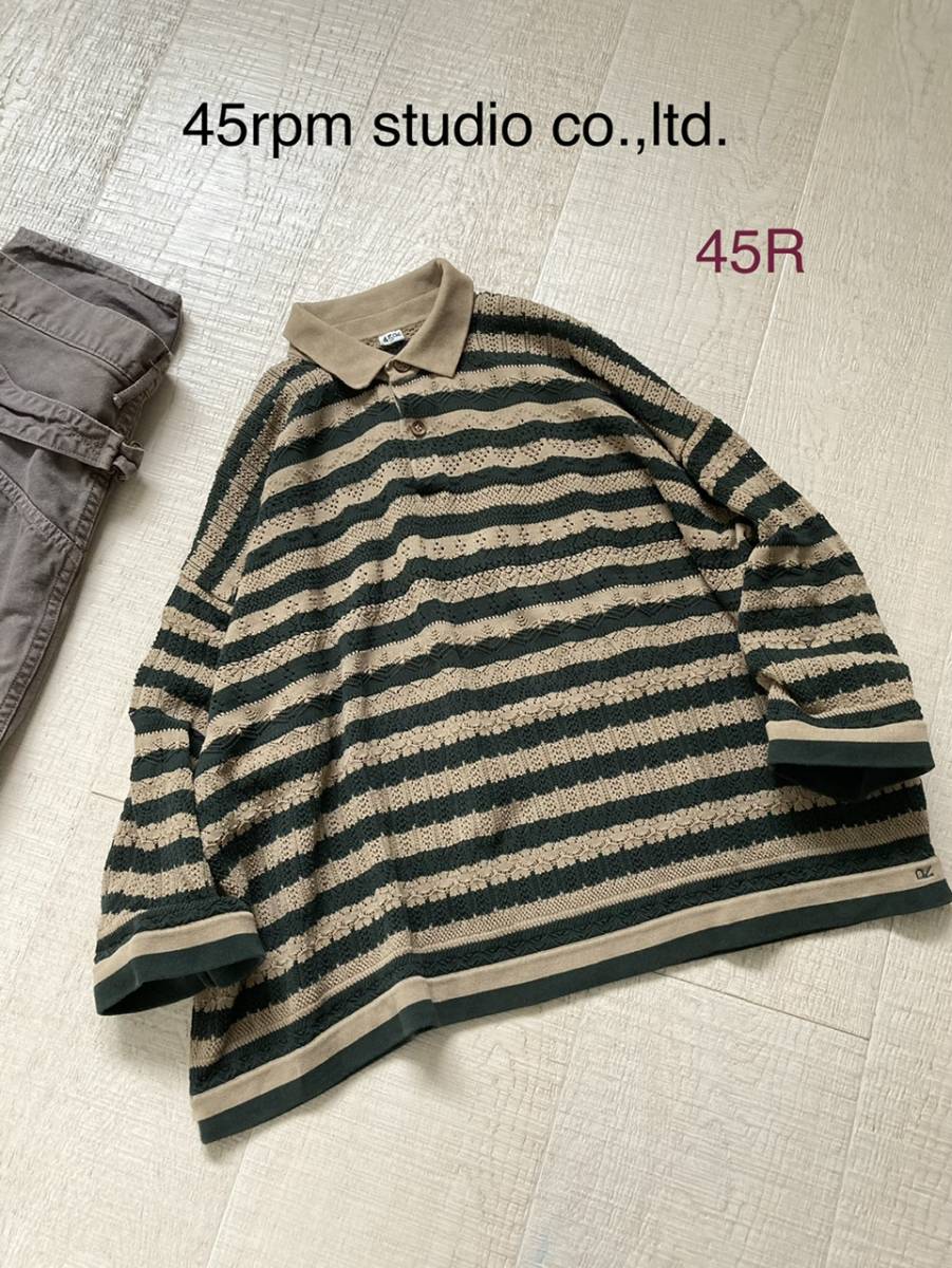 Yahoo!オークション - 45R ボーダー馬比古コットンニット 0 / 45rpm um...