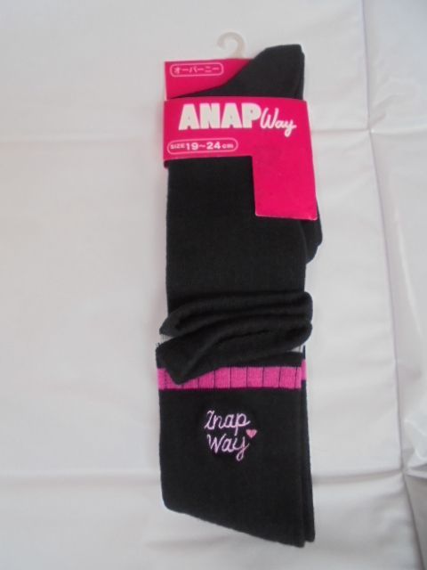 Yahoo!オークション - 新品 ANAP way オーバーニーソックス 靴下 19~24...
