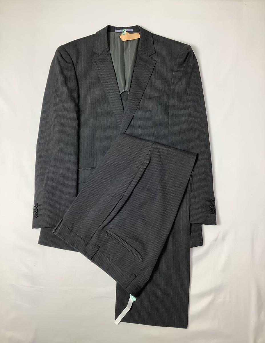 m.f.editorial // 背抜き Regular Fit 長袖 ストライプ柄 メッシュ裏地 シングル スーツ グレー系 サイズ 90Y4 S W74(Sサイズ以下)｜売買された ...