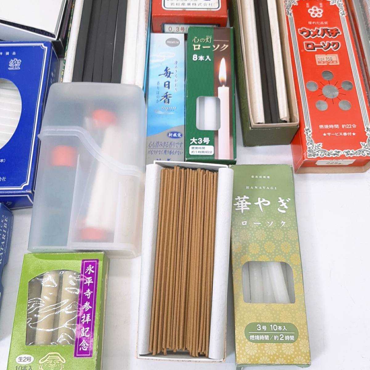 Yahoo!オークション - s381 線香 ろうそく まとめ 大量 未使用/使用途...