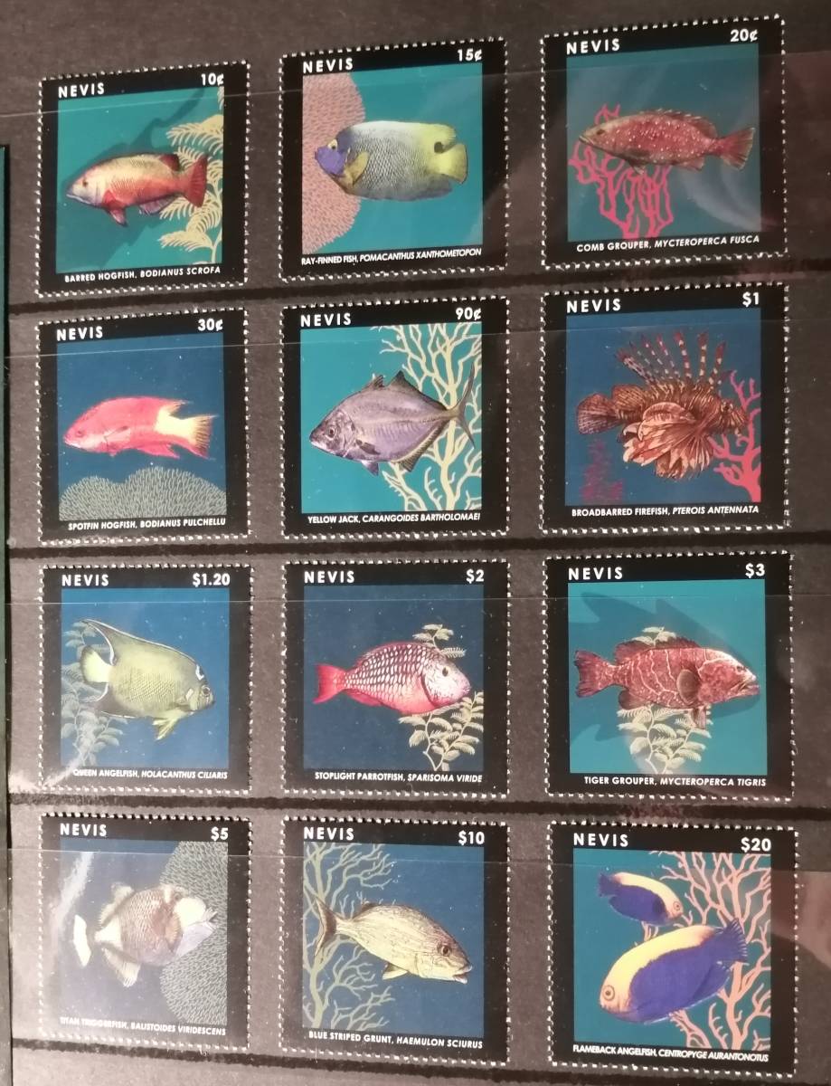 Yahoo!オークション - ネヴィス 魚(12種) MNH