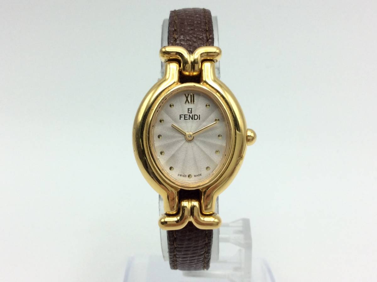 Yahoo!オークション - U38 【QZ/不動】フェンディ 腕時計 640L ホワイ...