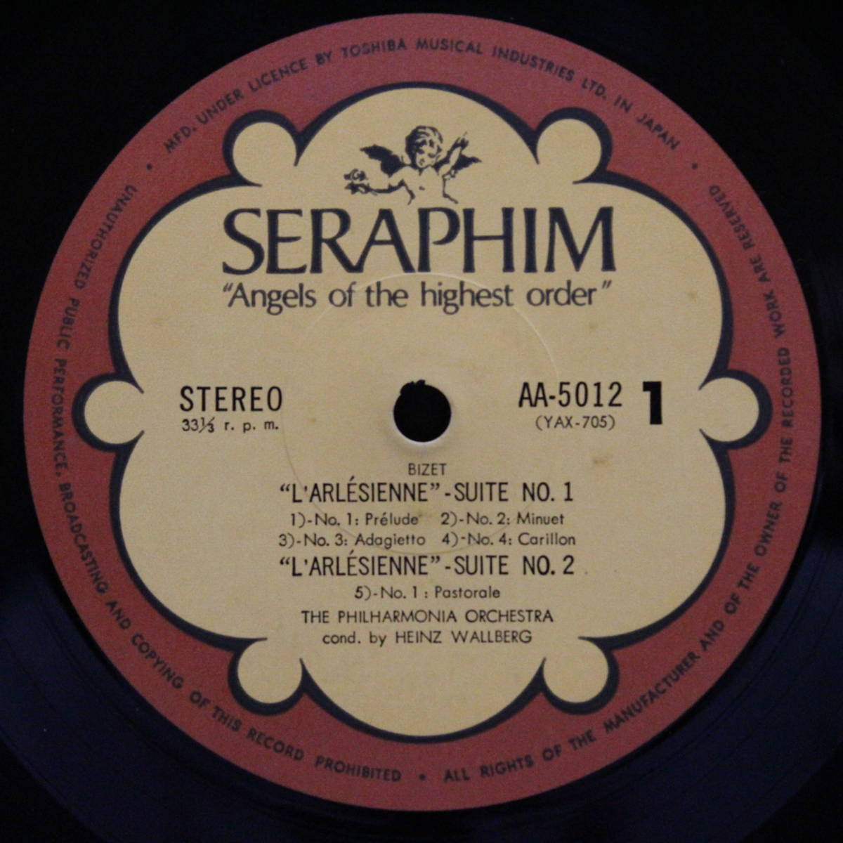 Yahoo!オークション - A141/LP1枚/ワルベルク/ビゼー 「アルルの女」・...