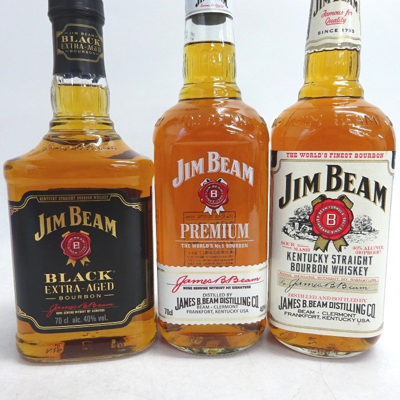 JIM BEAM ジムビーム ブラック/プレミアム バーボン 3本セット 700/750ml(バーボン)｜売買されたオークション情報、yahooの商品情報をアーカイブ公開 - オークファン ...