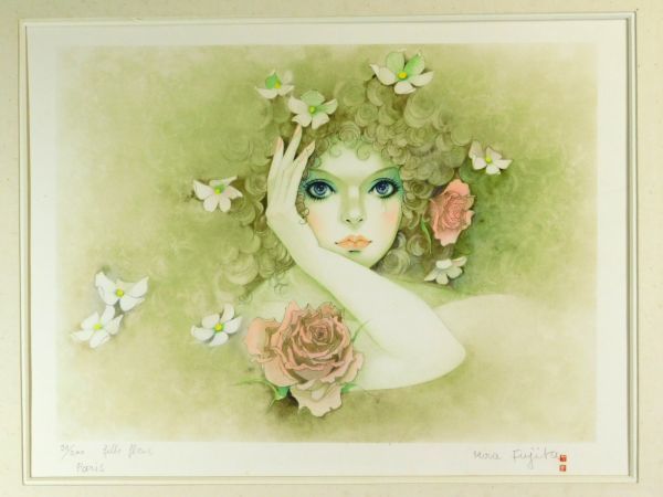 Yahoo オークション 藤田ミラノ Mira Fujita 少女 美人画 人物画 リ