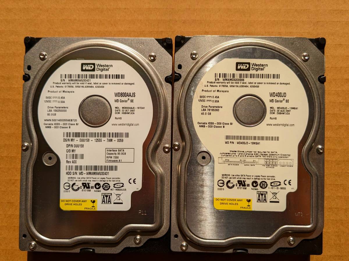 Yahoo!オークション - Seagate Western Digital 3.5inch SATA HDD 80G ...