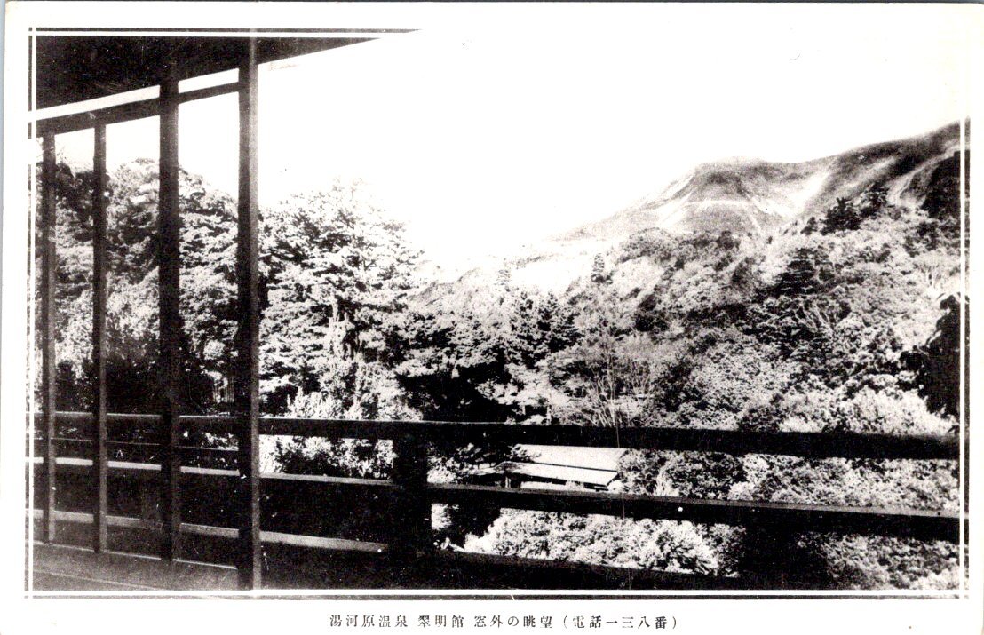 Yahoo!オークション - 3347 戦前 絵葉書 湯河原温泉 翠明館 窓外の望
