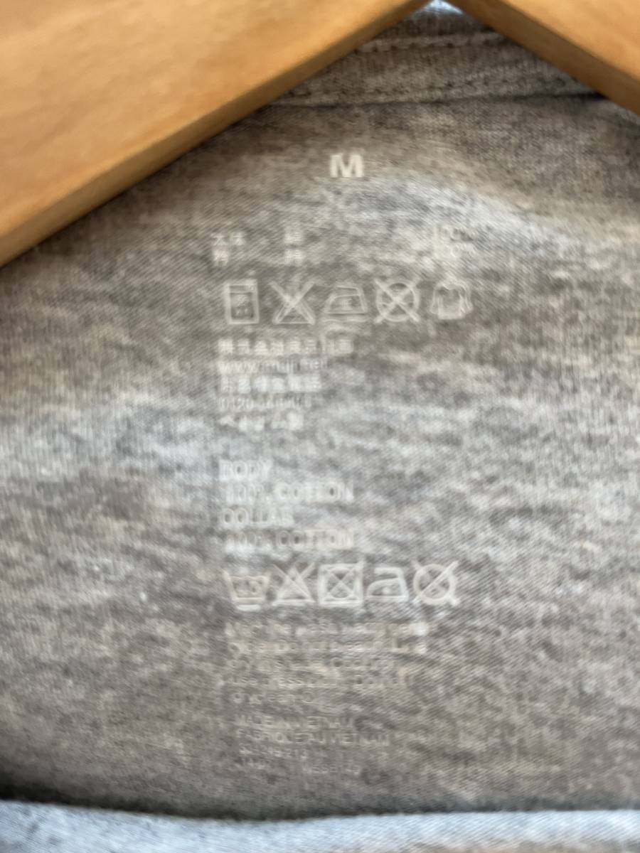 日本代購代標第一品牌【樂淘letao】－ MUJI 無印良品 オーガニックコットン クルーネック 七分袖 Tシャツ M グレー 定番 ベーシック 洗濯済み 匿名発送]