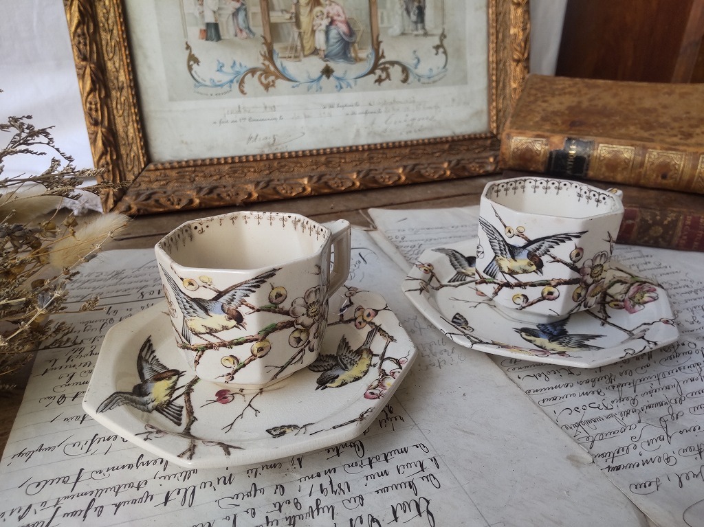 Yahoo!オークション - フランス アンティーク 素敵な 鳥装飾つき MOOR...