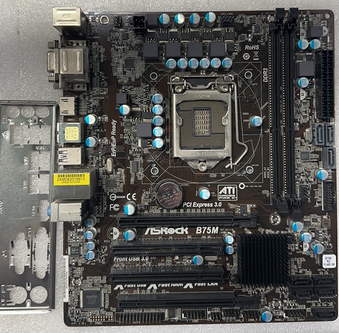 Yahoo!オークション - M385 中古良品マザーボート Asrock-B75M 動作確...