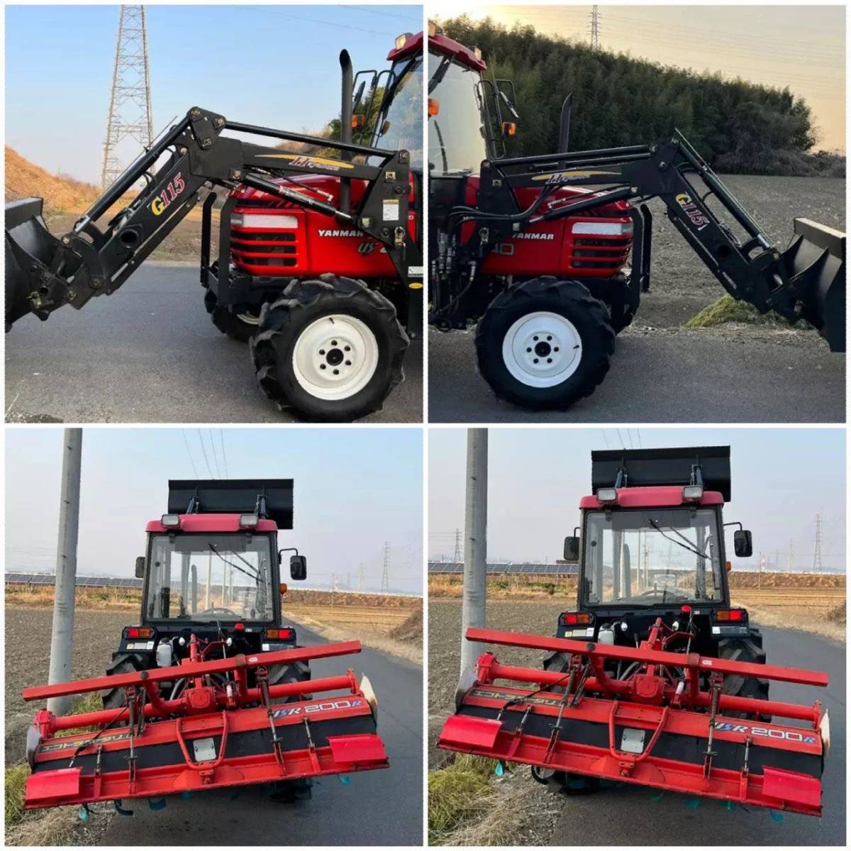 #YANMAR US40# tractor Yanmar #40 horse power # air conditioner cabin # front loader attaching ...