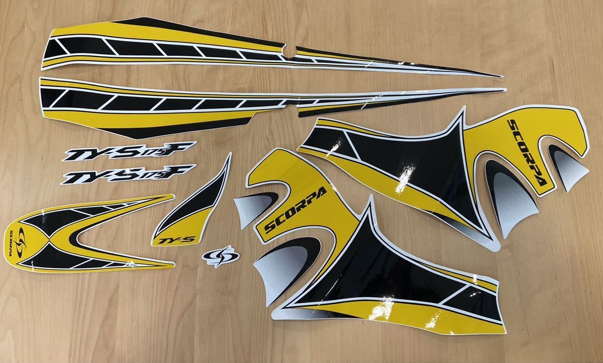 Yahoo!オークション - SCORPA SY200 SY125 TYS125 デカール イエロー