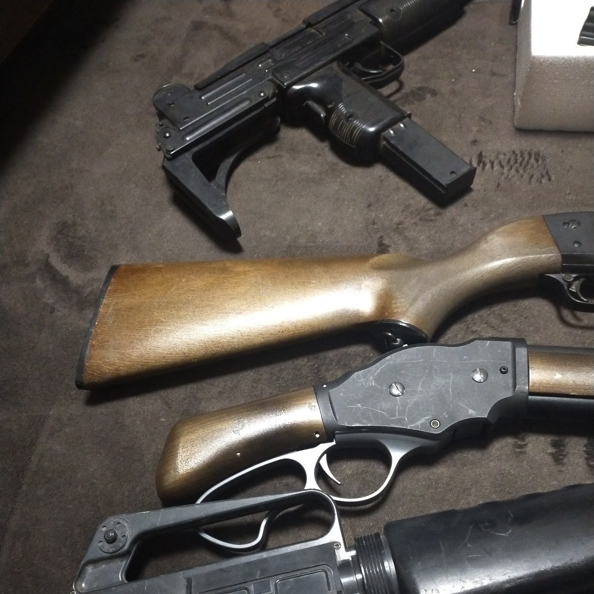 Yahoo!オークション - ジャンク 3 マルイ等 UZI G36 M16 ショットガン...