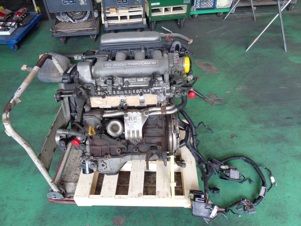 Yahoo!オークション - ST202 セリカ 3S-GE エンジン ASSY 5速MT 実動 ...