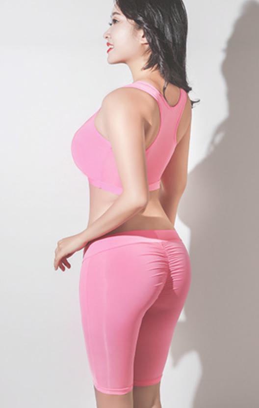 Yahoo!オークション - 616-14(PK)蛍光色 透け感 フィットネス レギンス...