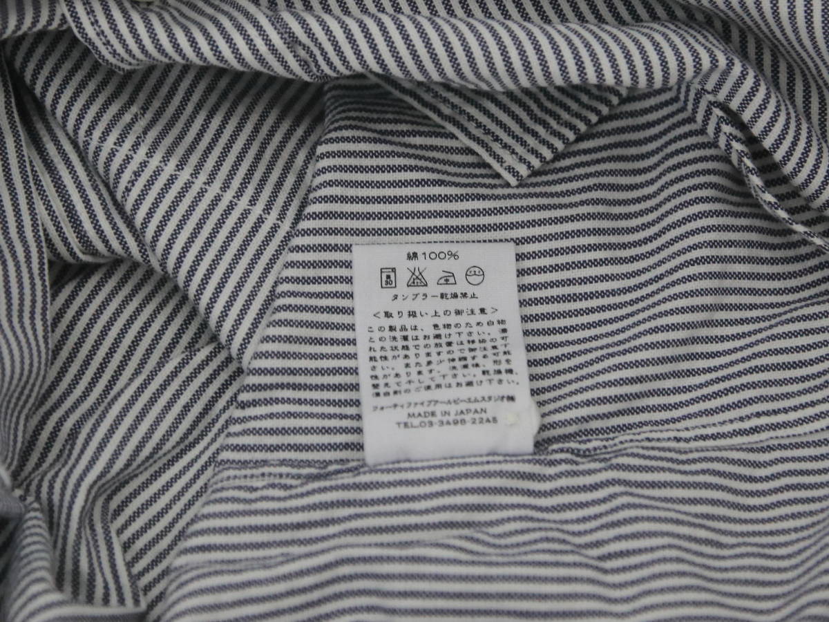 Yahoo!オークション - 45R 45rpm ネイビーストライプシャツ 3