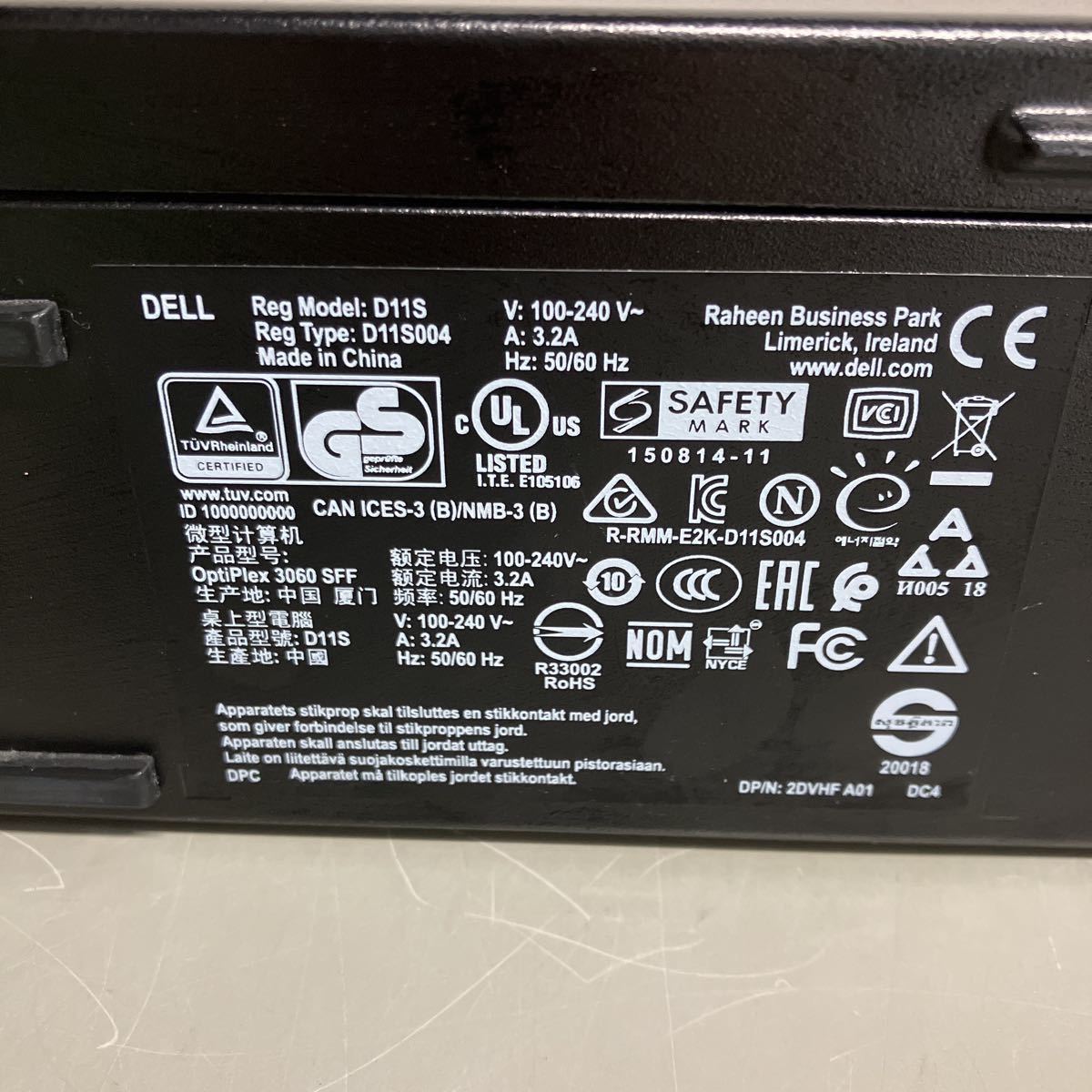 Yahoo!オークション - R147 DELL パソコン OPTIPLEX 3060 D11S Core i3...