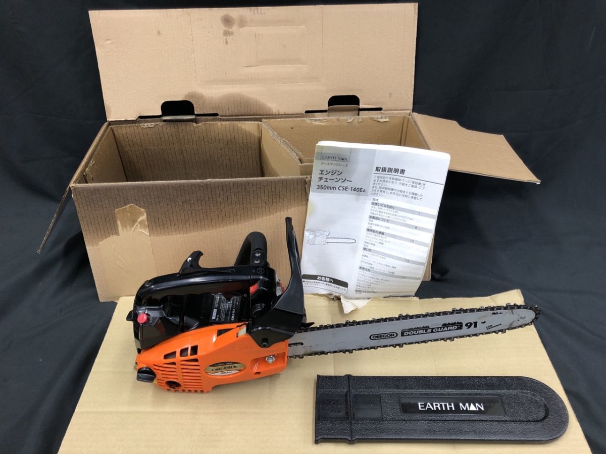 代購代標第一品牌－樂淘letao－0401-200MK⑨19327 佐川 エンジンチェンソー EARTH MAN アースマン CSE-140E 350mm ガソリン 電動工具 木材