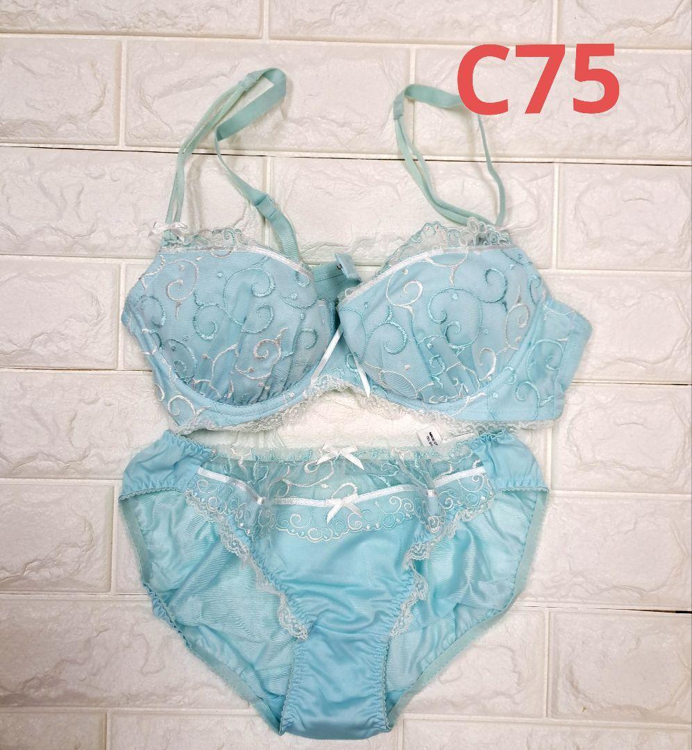 Yahoo!オークション - レディース ブラジャー＆ショーツセット C75/M...