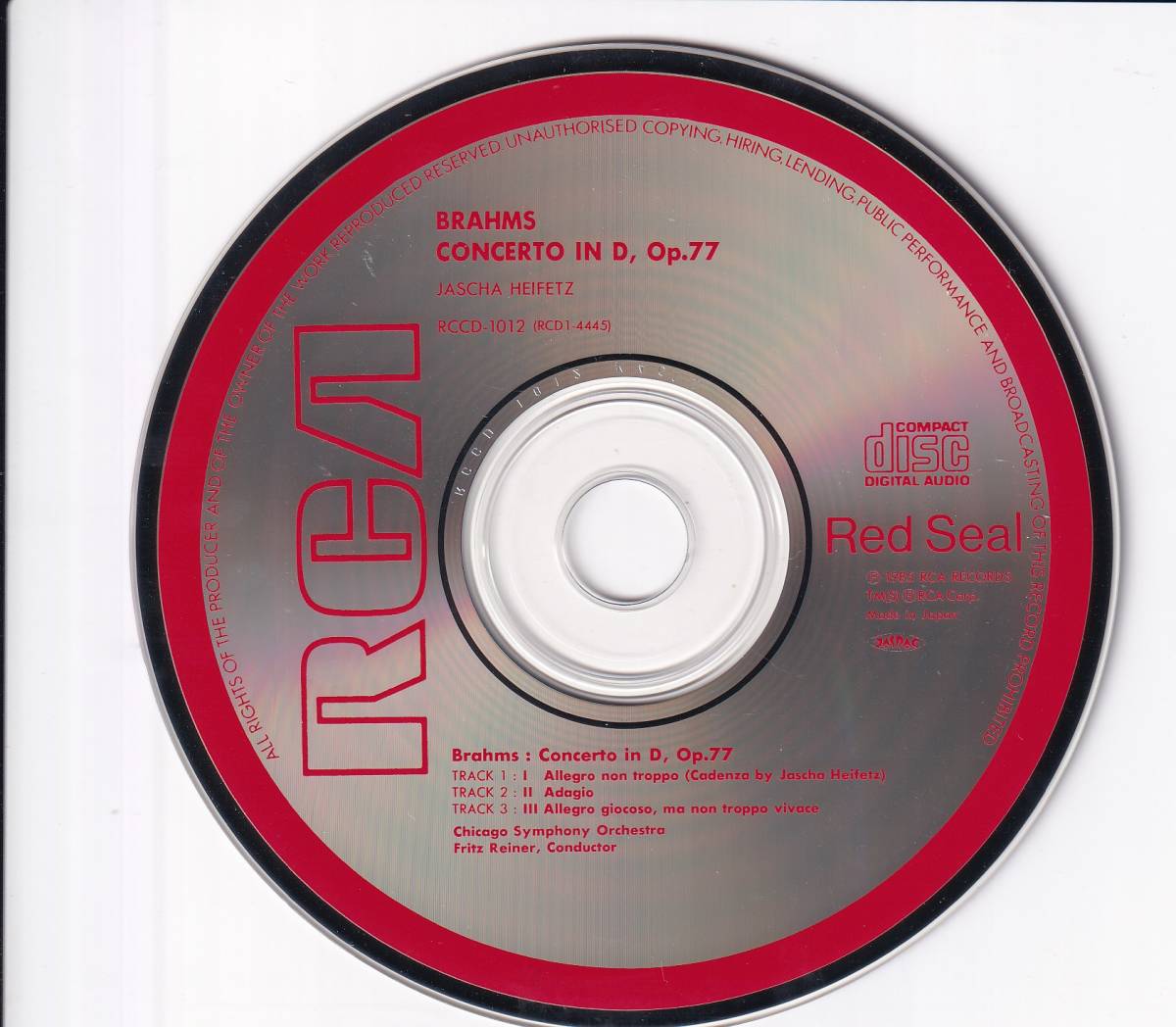 Yahoo!オークション - RVC初期盤(RCCD-1012/帯付/RCA原盤) ハイフェッ...