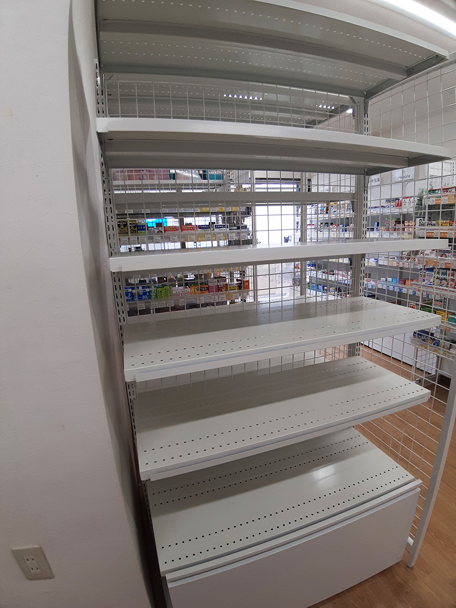 Yahoo!オークション - スチール製両面商品棚 幅96cm×横幅91cm×高さ18...