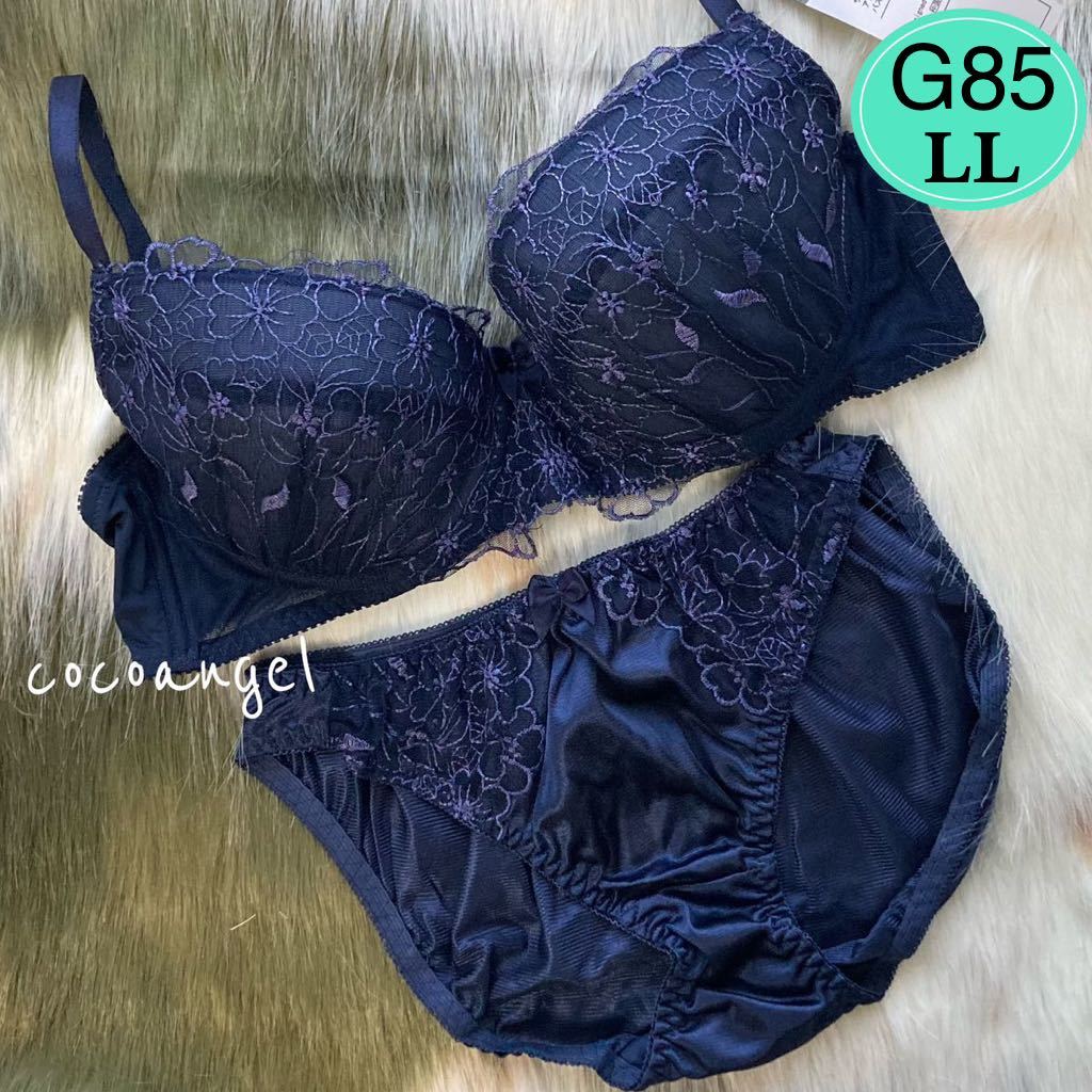 Yahoo!オークション - G85 LL ネイビー系 上下セット 新品 ブラ&ショー...